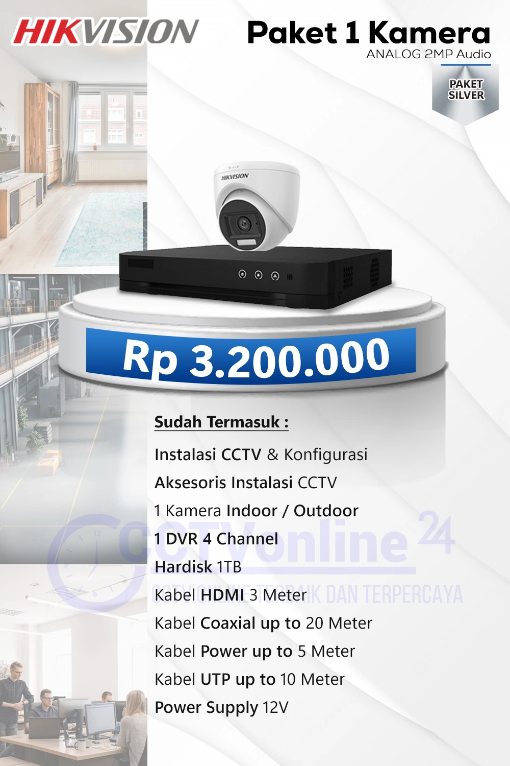 Paket CCTV SILVER HIKVISION | CCTV Online 24