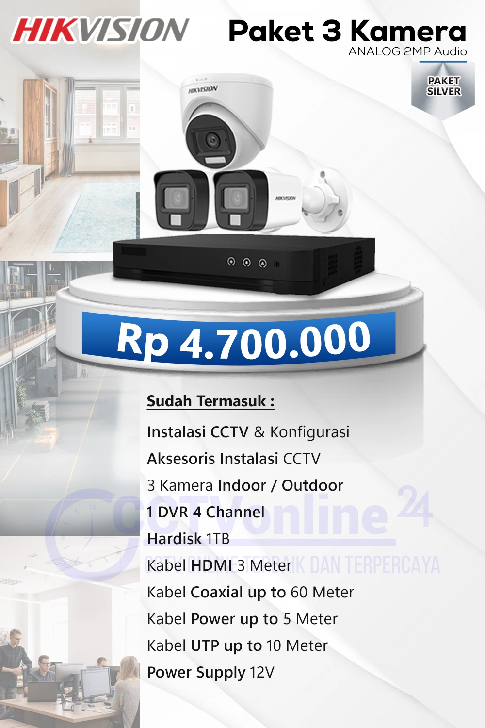 Paket CCTV SILVER HIKVISION | CCTV Online 24
